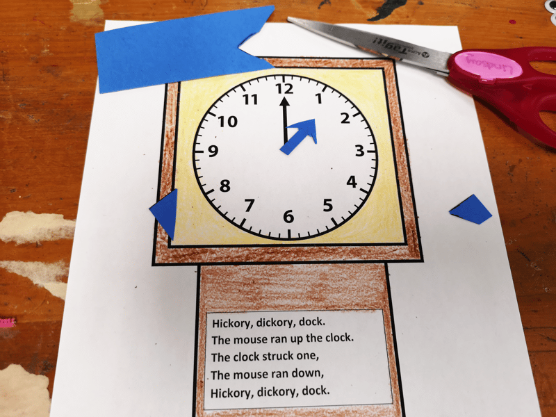 Hickory Dickory Dock Clock and Mouse Craft
