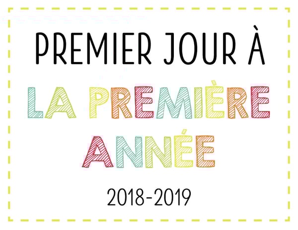 First Day of School Printables for JK to Grade 5